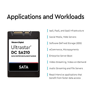 HGST Ultrastar SA210 960GB SATA 6Gb/s 2.5-Inch x 7mm Enterprise Solid State Drive - HBS3A1996A7E6B1