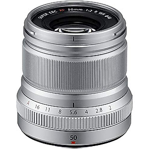 Fujifilm Fujinon XF50mmF2 R WR Lens (Silver) Bundle with Advanced Accessory and Travel Bundle | Fuji xf 50mm Lens