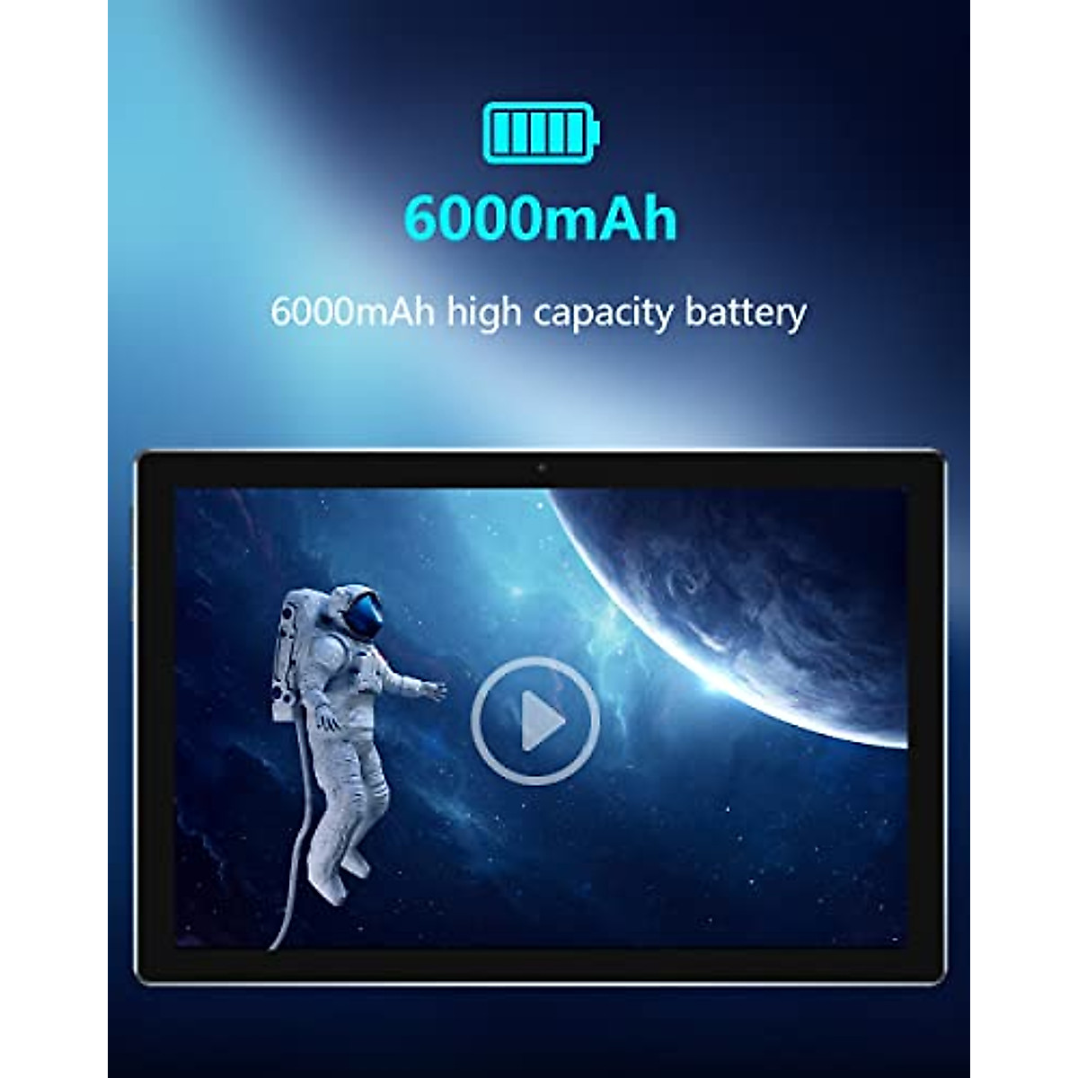 Tablet Android 10 inch Tablet PC 2GB+32GB 6000mAh Battery Quad Core HD Touch Screen Tablets Computer, WiFi BT Google Play.