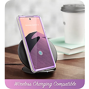 i-Blason Cosmo for Google Pixel 7 Case with Built-in Screen Protector [Support Wireless Charging] Slim Full-Body Stylish Shockproof Anti-Scratch Protective Phone Case for Pixel 7 (2022), Purple