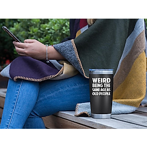 NewEleven Christmas Gifts For Men, Women - Funny Gag Gifts Ideas For Dad, Mom, Grandpa, Grandma, Husband, Wife, Uncle, Him - 40th 50th 60th 70th 80th Birthday Gifts For Men Women – 20 Oz Tumbler