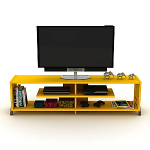 Homedora DiscountWorld Kayle TV Unit Yellow Entertainment Center, TV Stands