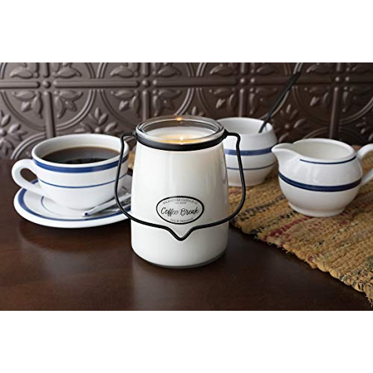 Milkhouse Candle Company, Creamery Scented Soy Candle: Butter Jar Candle, Coffee Break, 22-Ounce (MLK-Gratitude-Butter-22)