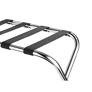Whitmor Chrome Luggage Rack - Foldable - Commercial Quality