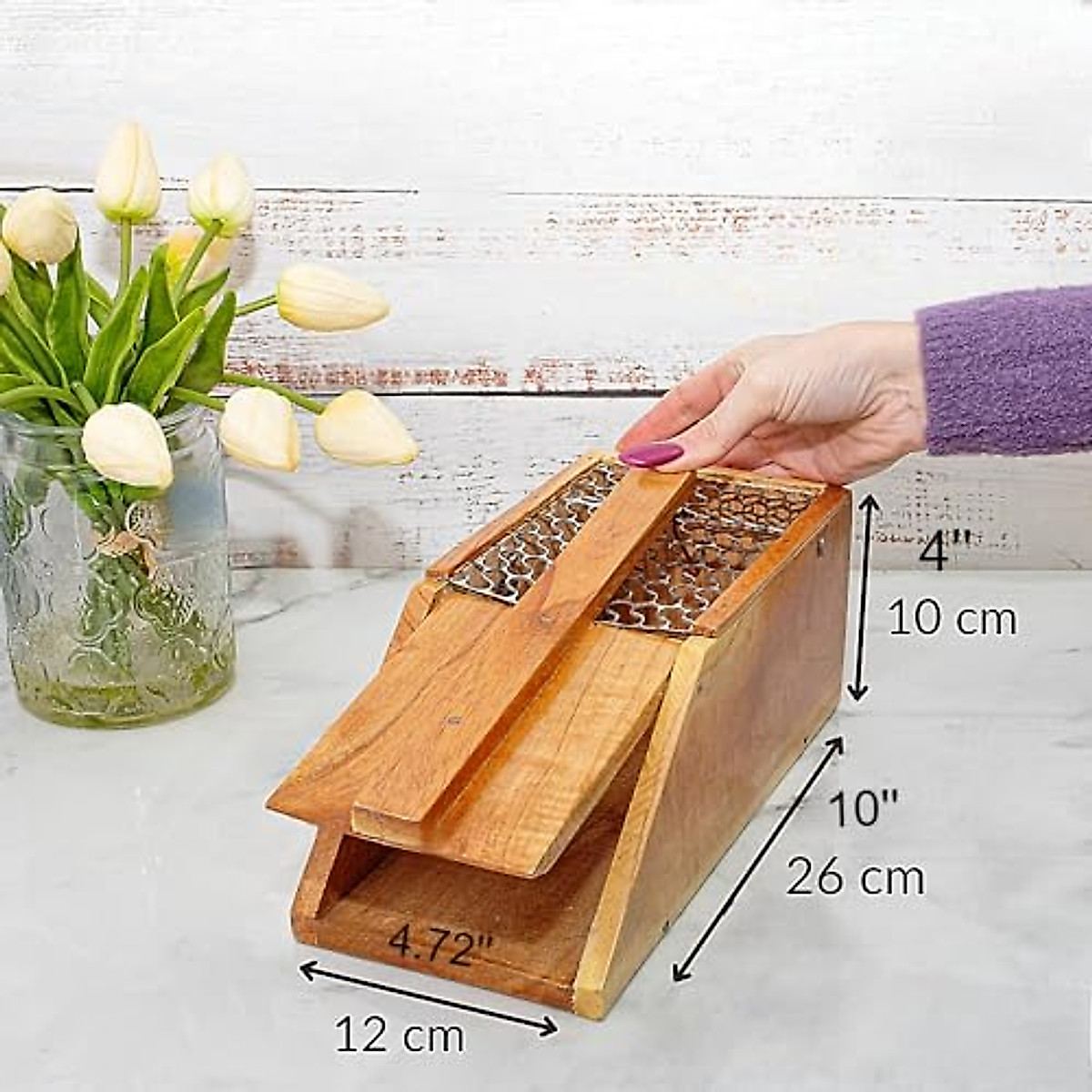 Kris Kounty Humane Mousetrap - Mice Go - Wood Made Durable Cage - Pinjra for Live Rat Catch, Release & Reuse - Best Size Suitable Rat Trap for Indoor & Outdoor Use