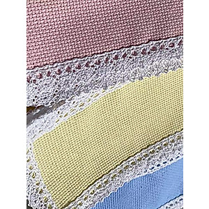12pcs of 30x100 aida, 8.5x19cm in Size, Pink 14count Cotton aida Cloth Bookmarks to Cross Stitch
