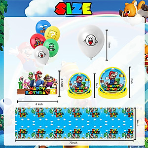 189 PCS Birthday Party Supplies, Party Decorations Includes Balloons, Film Balloons, Plates, Cups, Banners, Knives, Forks, Spoons, Napkins, Stickers, Cake Topper, Cupcake Toppers, Tablecloth