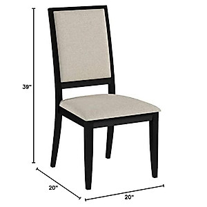 Coaster Home Furnishings Louise Upholstered Dining Side Chairs Black and Cream (Set of 2)