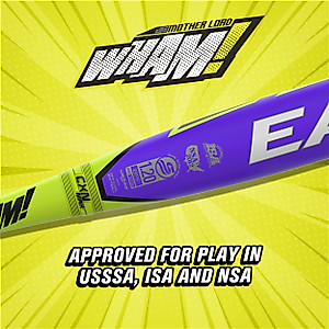 Easton Wham Slowpitch Softball Bat, Motherloaded, 12.5 in Barrel, USSSA, ISA & NSA, 34in x 28oz