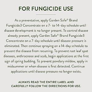 Garden Safe Brand Fungicide Concentrate, 20 Ounces, With Neem Oil Extract To Control Black Spot, Rust, Powdery Mildew, Aphids, Spider Mites, Whiteflies ,Houseplants, Fruits And Vegetables