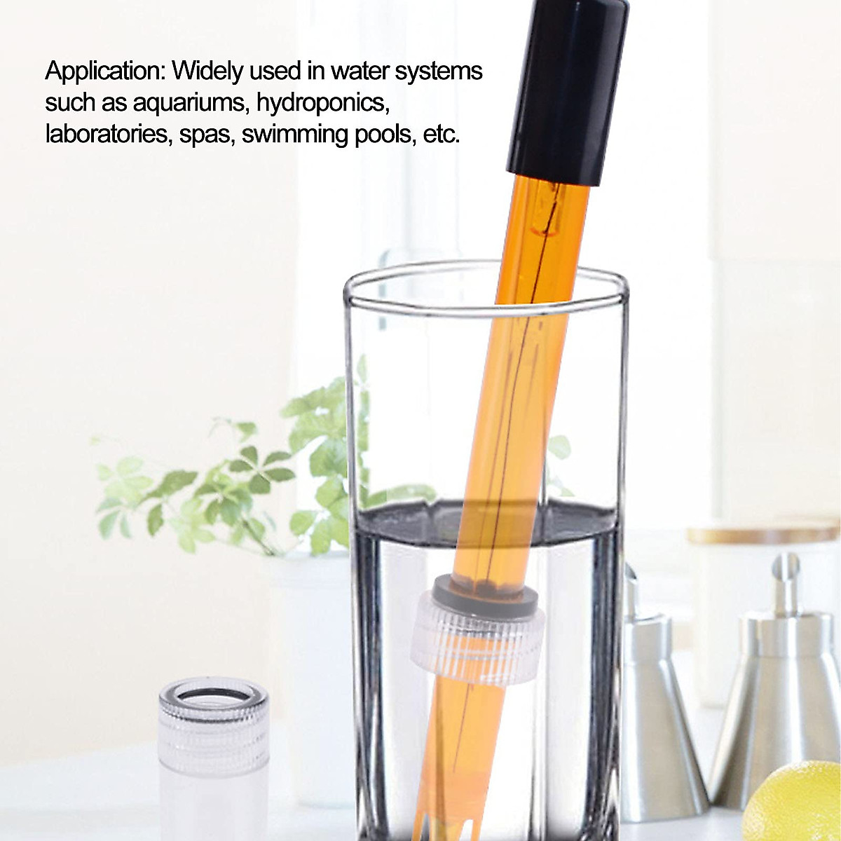 Electrode Probe, 1999mV ORP Replacement Prob, Good Electrical Conductivity, Suitable for ORP Instruments Controllers with BNC Connectors.