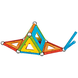 Geomag Magnetic Sticks and Balls Building Set, Magnet Toys for STEM, Creative, Educational Construction Play, Swiss-Made Innovation, Confetti 50 Piece Age 3+, Light Blue, Orange, Green, Red, Yellow