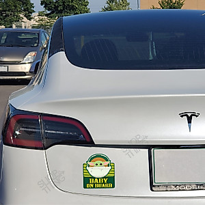 SHOP A THING – Baby Yoda On Board Sticker – Vinyl Decal Awareness Autism Decal for Car – Removable Waterproof Decal for School Bus – Indoor and Outdoor Use for Jeep - Car Window Decal– SAT 007