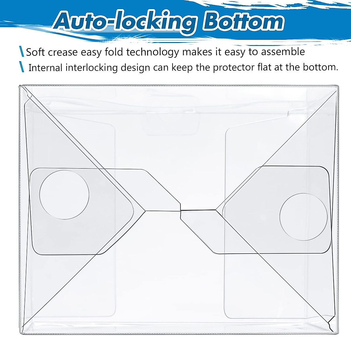 24 Pack Protectors Case Compatible with Funko- 4" Inch Pop Vinyl Figures, Crystal Clear Protectors, Heavy Duty Display Box w/ Protective Film & Locking Tab