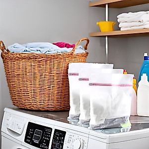 FGY 3PCS Mesh Laundry Bags for Delicate 16 x 20 Inches, Laundry Washing Bags with Zipper, Mesh Wash Bags for Laundry, Mesh Washable Bags for Delicate, Dress, Swimsuit, Sweater (Large)