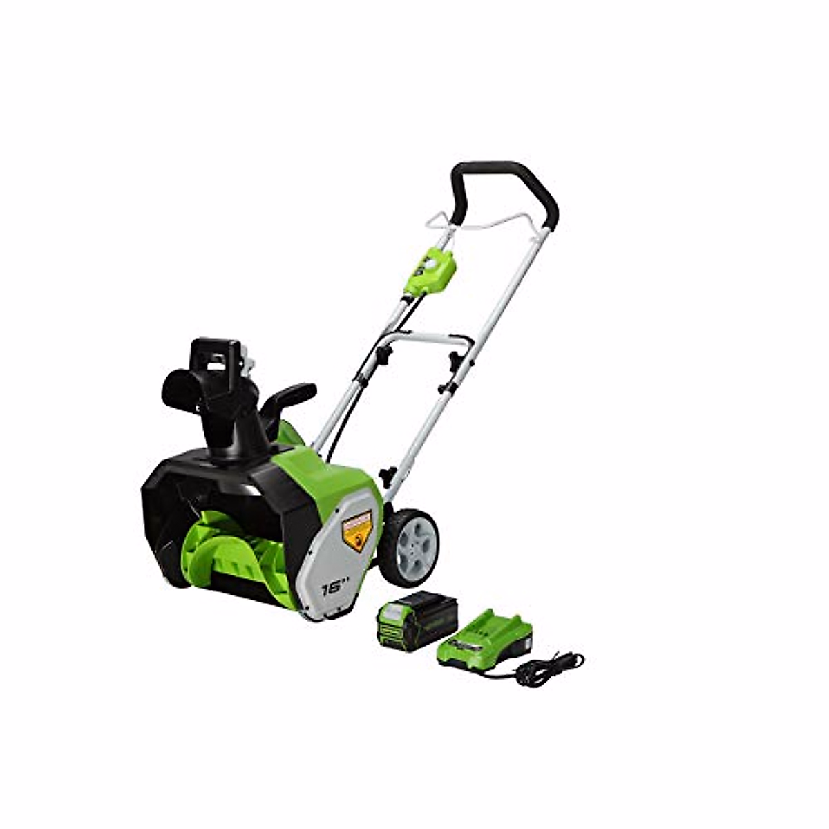 Greenworks 40V (75+ Compatible Tools) 16” Cordless Snow Blower, 5.0Ah Battery and Charger Included, SN40B410