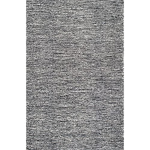 nuLOOM Alessi Solid Farmhouse Cotton Area Rug, 3' x 5', Grey