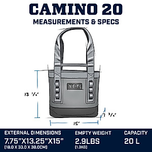 YETI Camino 20 Carryall with Internal Dividers, All-Purpose Utility Bag, Navy