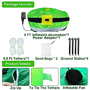 TURNMEON 4FT Dinosaur St. Patrick's Day Inflatables Decorations Outdoor Blow Up Dinosaur Hold Irish Flag Wear Necklace Shamrocks Hat LED Lights St Patricks Day Decor Indoor Home Yard Garden Lawn Party