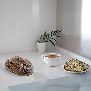 Bread Bags with Ties, Reusable, 100 Clear Bags and 100 Ties