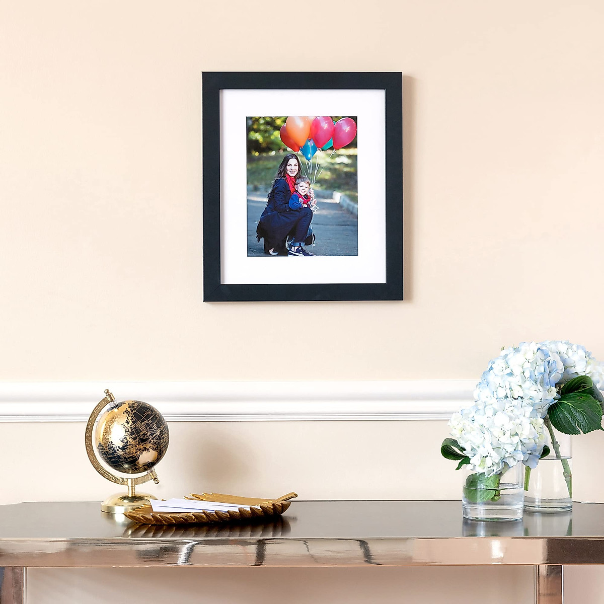 ArtToFrames 10x25 inch Black Picture Frame, 2WOMFRBW72079-10x25