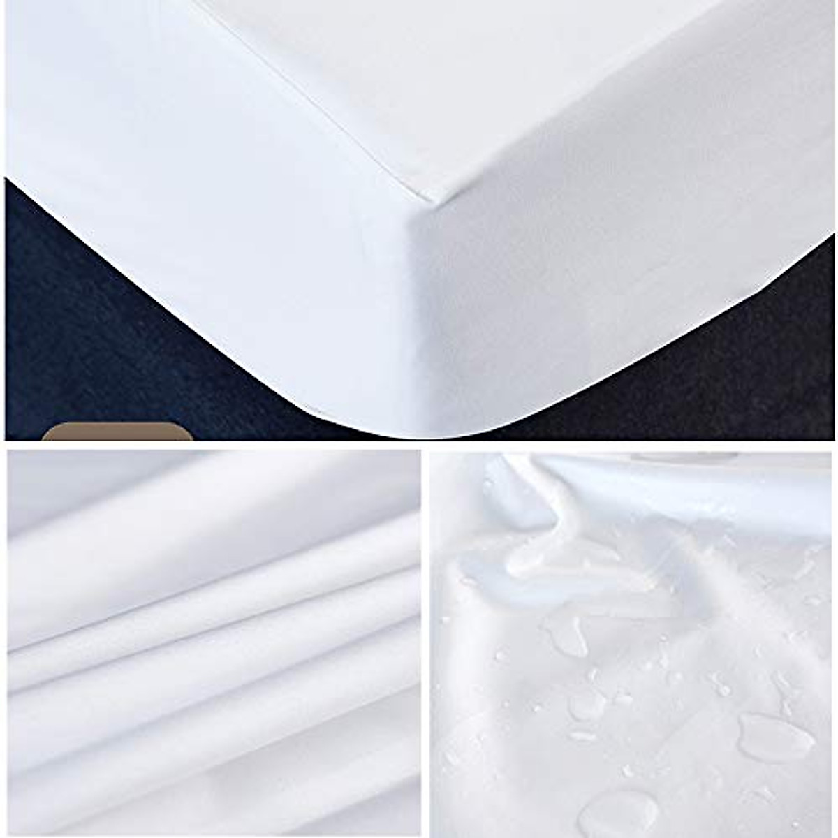 Fitted Crib Sheets Waterproof White Crib Toddler Mattress Protector Cover for Kids Baby Breathable Washable Bed Fitted Sheets Soft 8" Deep (Crib 28"x52")