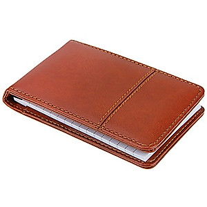 Small Pocket PU Leather Business Notebook Lined Memo Pad Holder Jotter Book Steno Notepad 3.5-Inch X 5.5-Inch Note Pad, Refillable, 8 Digital Calculator, Pen Holder Loop, Metal Ball Point Pen