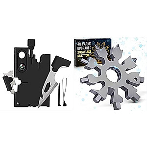 Stocking stuffers:Upgraded Credit Card Tool Multitool+20-in-1 Snowflake Multi Tools