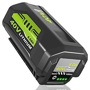 Fhybat 1 Pack 40 Volt 6000mAh OP40601 Battery Replacement for Ryobi 40V Battery Compatible with Ryobi 40V Lithium ion Battery OP4026 OP40602 OP4050A OP4040 OP4030 OP4050 (Green)
