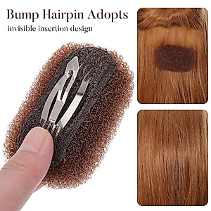 FRCOLOR Charming Volume Hair Inserts and Bump It Up Clips for Women - 3 Pack Hair Padding for Updos, Beehive Styles
