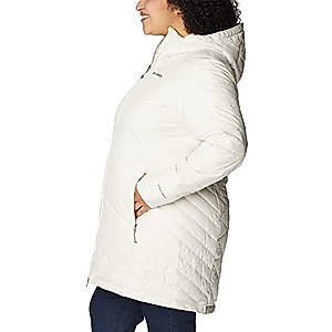 Columbia Women's Heavenly Long Hooded Jacket, Chalk, Medium