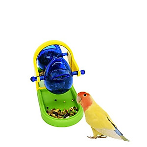 Bird Intelligence Toy, Parrot Feeder Toy Supplies Fun Training Leaking Food Items Budgie Cockatiel Foraging Development Intelligence Bird Toy(Color Randomly) (B)