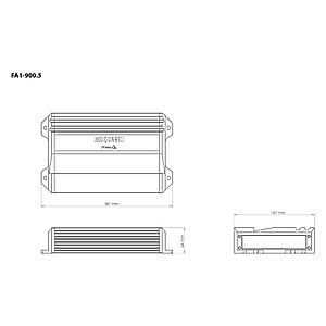 MB Quart FA1-900.5 5 Channel Car Audio Amplifier (Black) - Class SQ Amp, 900-Watt, Variable Electronic Crossover, LED System Protection, Heavy Duty Connections, Bass Remote Included