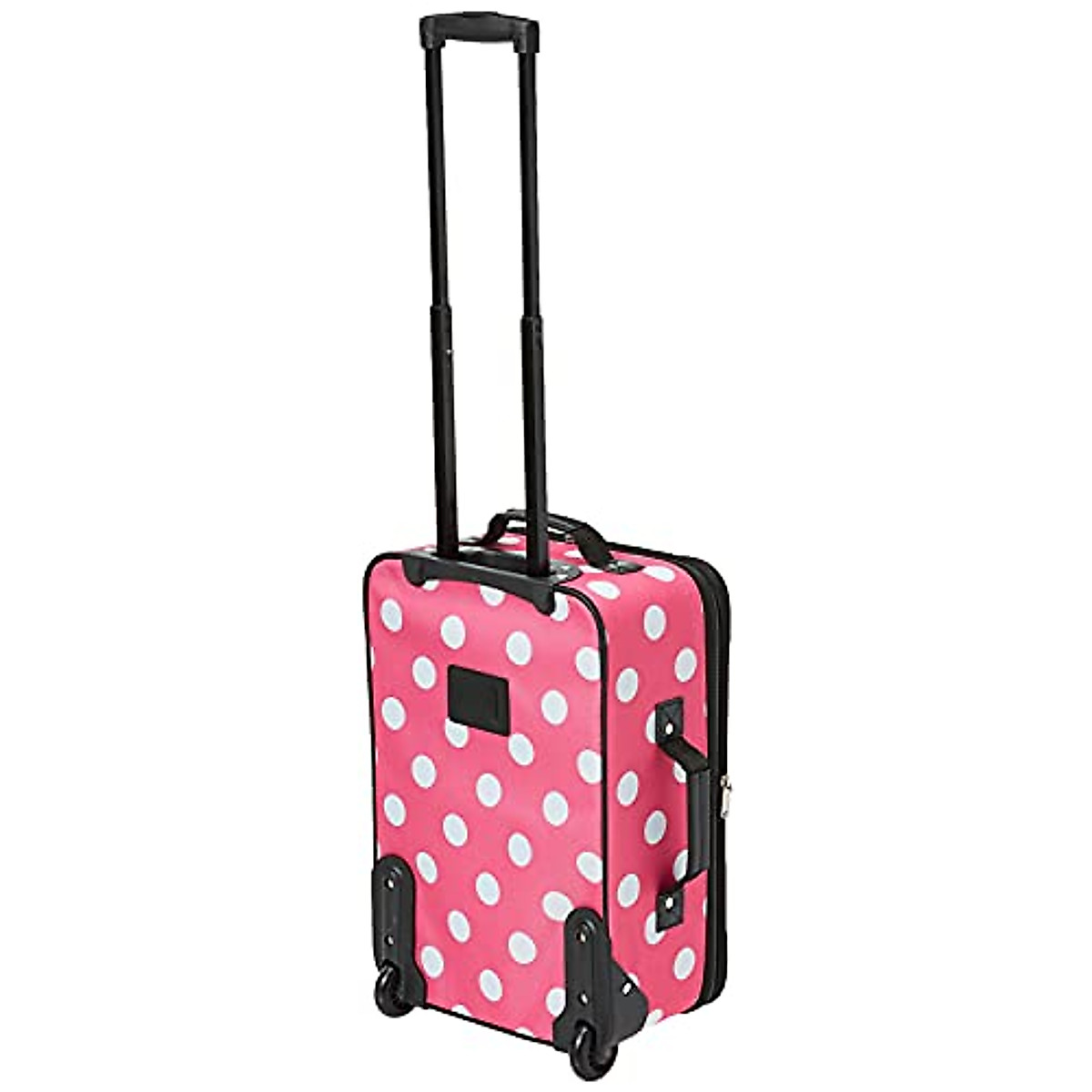 Rockland Fashion Softside Upright Luggage Set, Expandable, Pink Dots, 2-Piece (14/19)