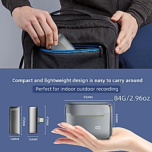 Wireless Lavalier Microphone for iPhone iPad with Charging Case - 2 Pack Lapel Mic Plug-Play, Auto-Sync and Noise Reduction for YouTube/TikTok/Video Recording/Interview/Live Stream, 600mAh battery