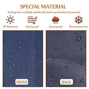 Foozet Air Conditioner Cover for Outside Units, AC Cover for Central Units, Heavy Duty Winter Top, 36 x 36 inches