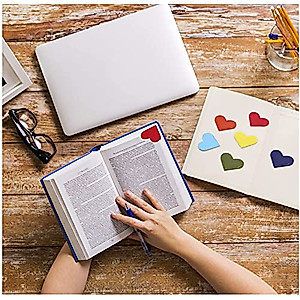 10 Pieces Leather Heart Bookmarks Page Corner Book Marks Markers Stylish Handmade Reading Accessories for Bookworm Lovers,Kids,Women,Men,Teachers,Students,Birthday Christmas Graduation Gift