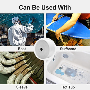 NEZUIBAN Fiberglass Cloth Tape, 6 oz, 2 inch Wide by 50 yd, Woven Fiberglass Fabrics Tape