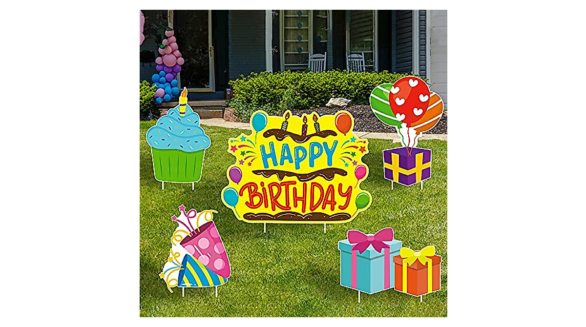 WATINC Birthday Yard Signs Set – Colorful Decorations