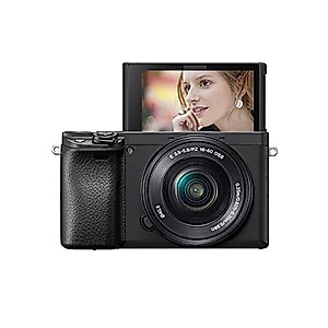 Camera Camera A6400 E-Mount Mirrorless Camera Digital Camera with - Lens Compact Camera Professional Photography Digital Camera (Color : Silver)