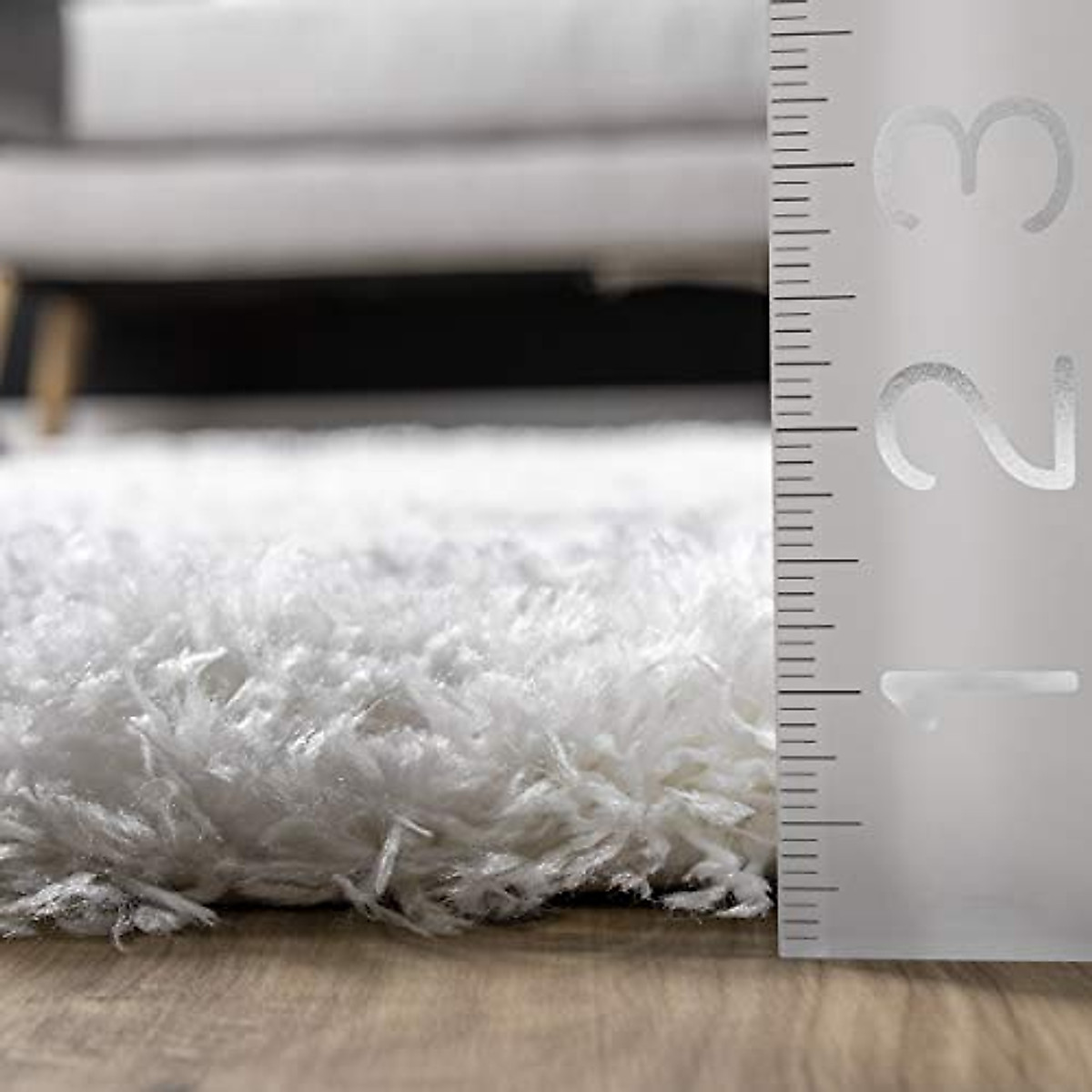 nuLOOM Renata Moroccan Shag Area Rug, 5' 3" x 7' 6", Grey