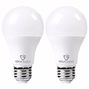 Great Eagle Lighting Corporation Super Bright LED Light Bulb 150W-200W Equivalent Dimmable 2700K Warm White UL Listed (2 Pack)