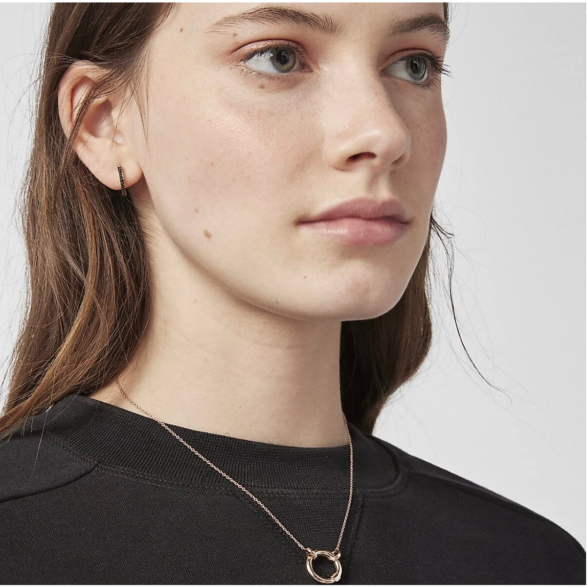 TOUS Rose Vermeil Silver Necklace for Women, Size: 1.6 cm. Length: 43.5 cm, Hold Collection