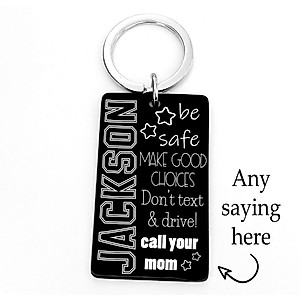 Teen Son Gift, Sweet Sixteen Gift, Teenager Gift, New Driver Key Chain, Drive Safe, Make Good Choices, Birthday Gift, Boy Key Chain