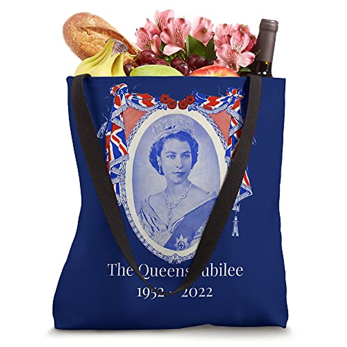 The Queen's Jubilee 1952 2022 Vintage Elizabeth II Artwork Tote Bag