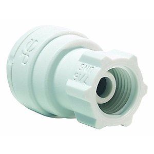 John Guest Speedfit PP3208U7W 1/4OD by 7/16-24 UNS Faucet Connector, 10-Pack