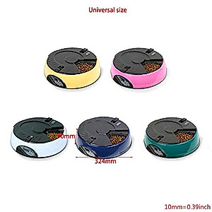 ZZK Automatic pet Feeding Bowl 6 cat Meal time quantitative Feeder Dogs, Cats and Dogs Intelligent Automatic Drink Cups LCD Display,A