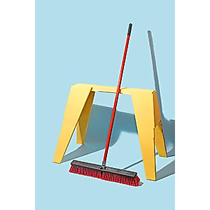 Tidy Tools Large 24'' Multi-Surface Push Broom with Alloy Handle