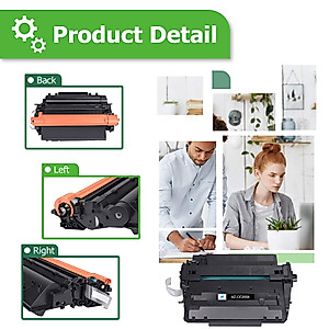 Aztech Compatible Toner Cartridge Replacement for HP 55X CE255X 55A CE255A Toner for HP P3015 P3015dn P3015x Pro 500 MFP M521dn M521dw M521 M525 Toner Printer Ink (Black, 2-Pack)
