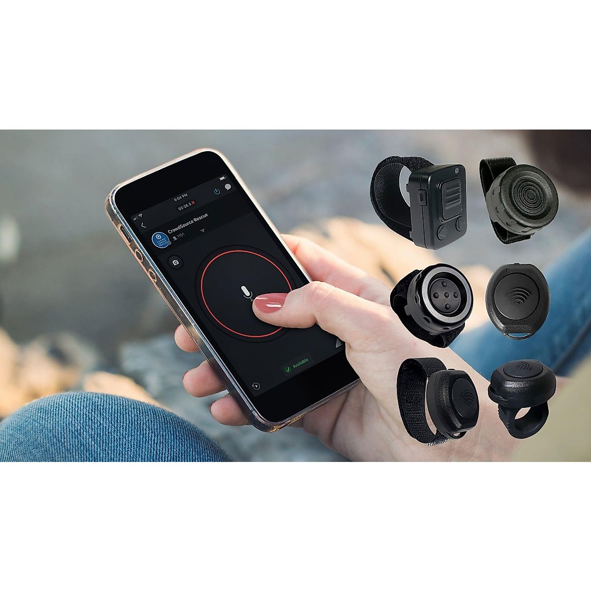 PRYMEBLU® Bluetooth Wireless PTT Button Switch ZELLO, Wave Communicator, ESChat, Unity, Streamwide and Many Other PoC Push-to-Talk Apps (BT-PTT-Z Mini)